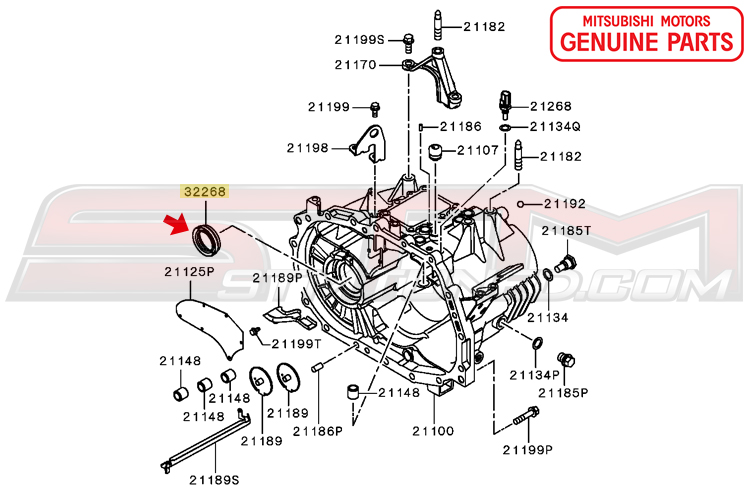 Mn132370 Oem Mitsubishi Evo X Transmission Output Lh Front Axle