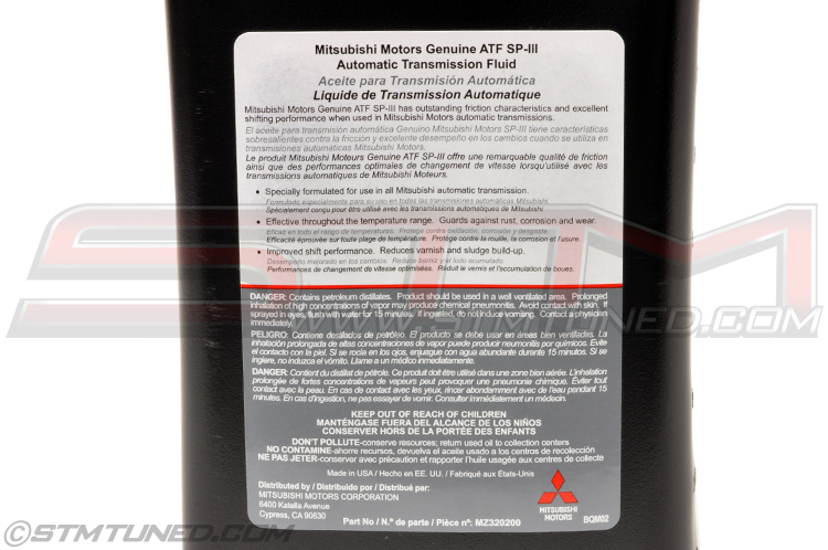 STM: MITSUBISHI ATF SP III AUTOMATIC TRANSMISSION FLUID | MZ320200